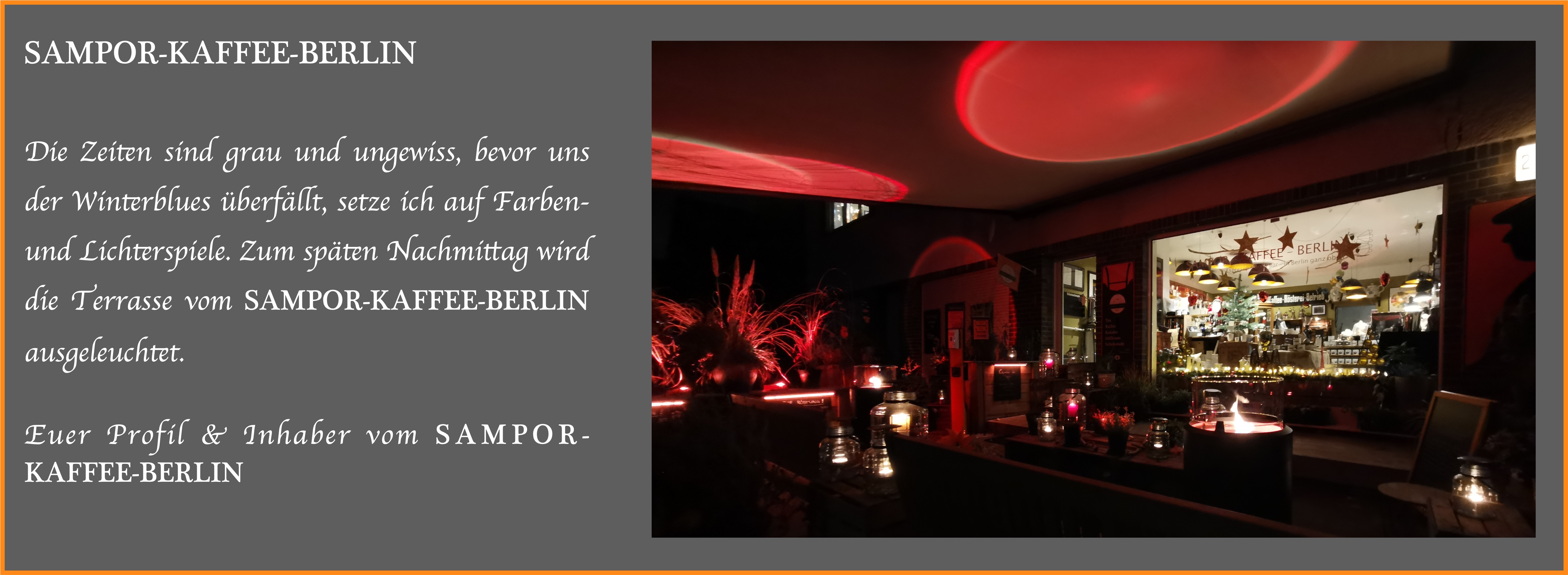 SAMPOR-KAFFEE-BERLIN | Kaffeegeschäft · Café · Zubehör